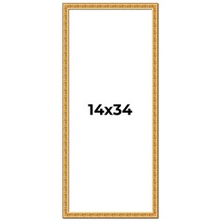 14x34 Frame Gold Real Wood Picture Frame Width 1 inches | Interior ...