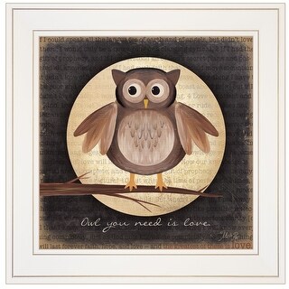 Owl You Need Is Love 1 White Framed Print Wall Art - Bed Bath & Beyond ...