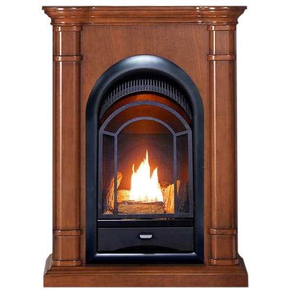 ProCom FS100T-3 10,000 BTU Vent Free Dual Fuel Mantel Fireplace with - Bed Bath & Beyond - 38979962