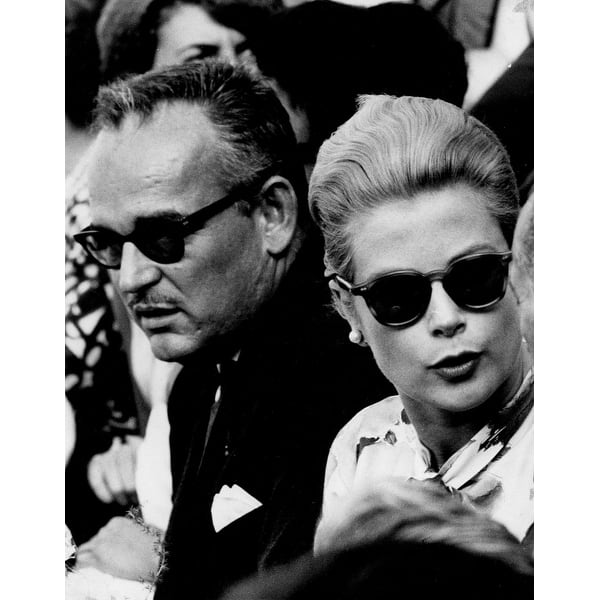 Prince Rainer and Grace Kelly wearing sunglasses Photo Print - Bed Bath ...