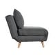 Upholstered Convertible Tri-Fold Chair with Pillow and Hideaway Legs ...