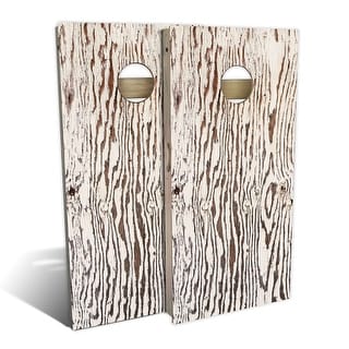 Rustic White Chipped Outdoor Cornhole Board Set - Bed Bath & Beyond ...