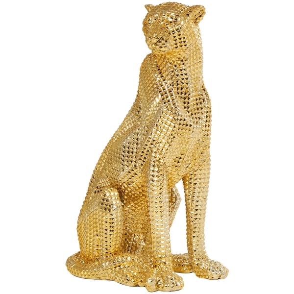 roaring leopard statue