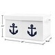 Nautical Anchor Boy Girl Kid Fabric Toy Bin Storage - Navy Blue Ocean ...