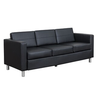 Vinyl Sofa, Black - Bed Bath & Beyond - 33955326