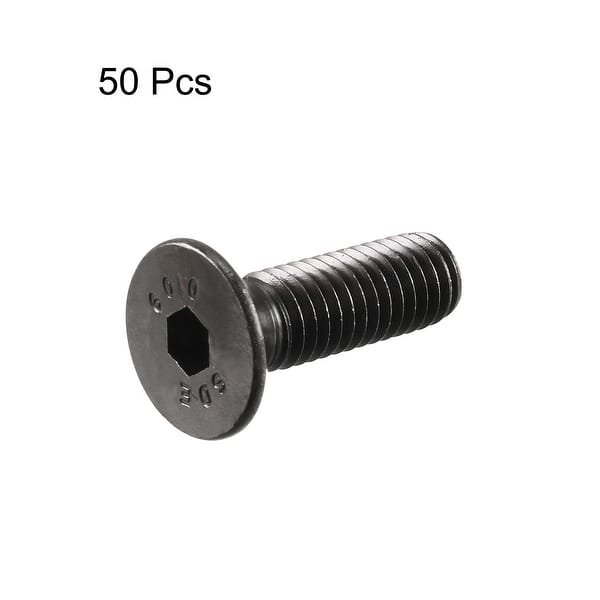 M5 x 16mm Metric Hex Socket Countersunk Flat Head Screw Bolts 50PCS ...