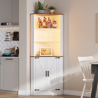 66" Tall Corner Cabinet With Led Light - Bed Bath & Beyond - 40402342