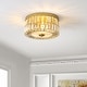 SAFAVIEH Lighting Parda Flush Mount - 12" W x 12" D x 7" H - Bed Bath ...