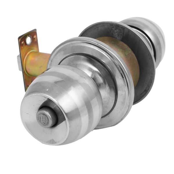 Bathroom Bedroom Door Metal Privacy Round Knob Lock Lockset - Silver ...