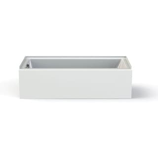 Maax Rubix Access 60" Alcove Acrylic Soaking Tub with Left Drain and ...