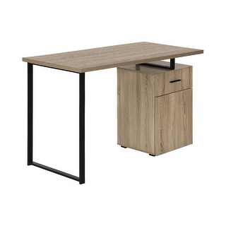 Stylish Home Office Desk with Drawer, Storage, and Metal Frame in ...