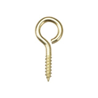 1.1" Small Screw Eye Hooks Self Tapping Screws Hanger Ring Hooks Gold ...