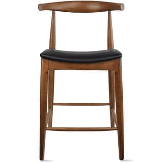 Solid Wood Farmhouse 25" Counter Bar Stool Barstool Modern Dining Elbow ...