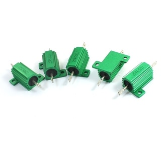 Axial Lead Aluminum Wirewound Heatsink Power Resistors 25W 6.5 Ohm 5Pcs ...