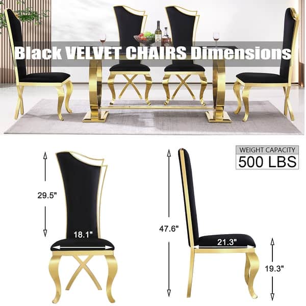 Modern Luxury Dining Room Chairs with High Backs and polished Stainless ...