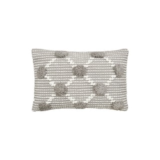 Josie Boulder Pillow Gray 14" x 22" Rectangle Soft Woven Pillow For ...