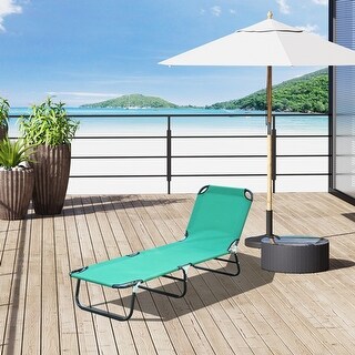 Outdoor Sun Tanning Chairs Portable Folding Camping Chaise Lounge Chair ...