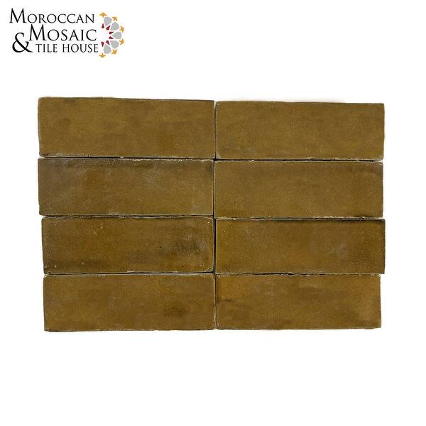 Moroccan Handmade 2x6 Solid Color Zellige Tile Brown - On Sale - Bed ...