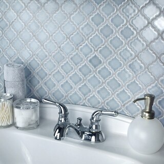 Merola Tile Hudson Tangier Slate 12.38" x 12.5" Porcelain Mosaic Tile ...