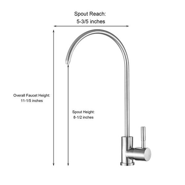 Kitchen Water Filter Faucet Stainless Steel Brushed Nickel Drinking ...