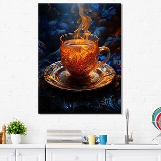 Designart "Turkish Coffee Twilight " Coffee Wall Art - Bed Bath ...