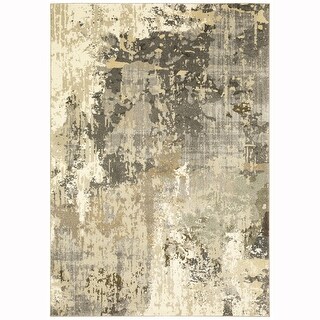 Style Haven Freya Abstract Beige/Grey Rug- - Bed Bath & Beyond - 36968125