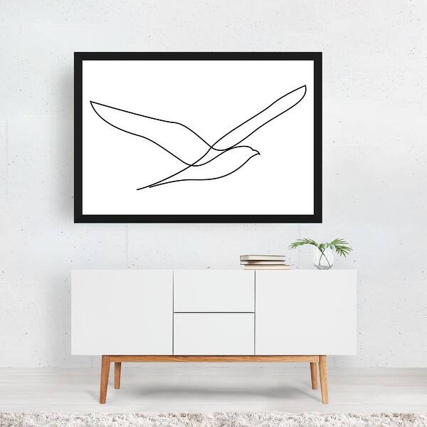 freedom Line Drawings Animals Bird Birds Dorm Art Art Print/Poster ...