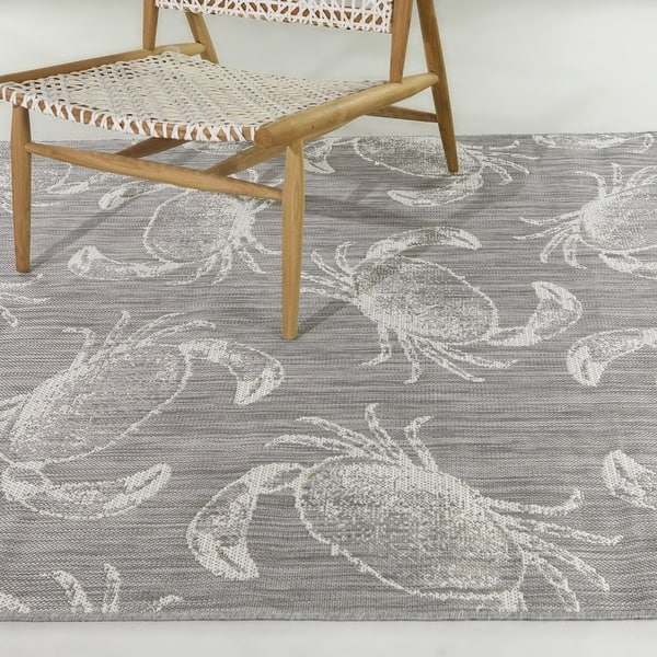 Sebastiao Coastal Crab Indoor/Outdoor Area Rug - Bed Bath & Beyond ...