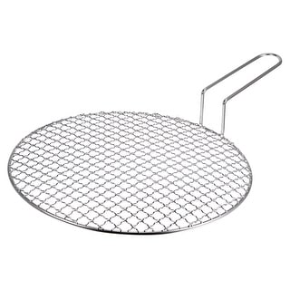 Stainless Steel Grill 11" Round Barbecue Mesh Outdoor Grill w Handle ...