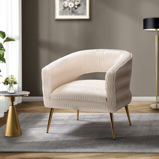 Pomona Wooden Upholstery Armchair With Metal Legs by HULALA HOME - Bed ...