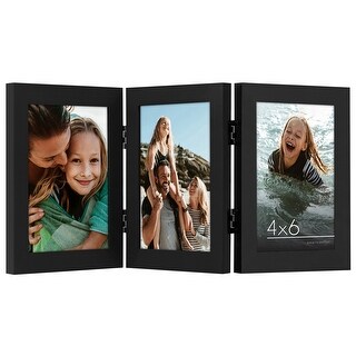 Americanflat 5x7 & 4x6 Hinged Frame, Displays Three Pictures - Bed Bath ...