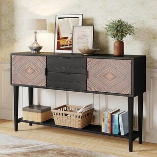 Console Table with 2 Door Cabinets & 2 Drawers - Bed Bath & Beyond ...