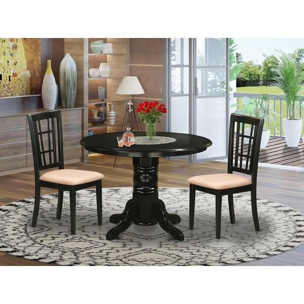 3 Pc Kitchen Table set-Kitchen dinette Table and 2 Kitchen Chairs (Seat ...