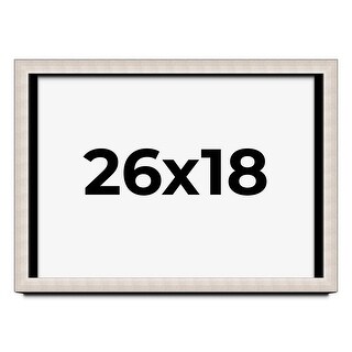 26x18 Shadow Box Frame Silver Real Wood Contemporary Shadowbox Display ...