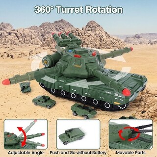 Kids Military Toys Tanks Toys Set, with 6PCS Alloy Army Vehicles - Bed ...