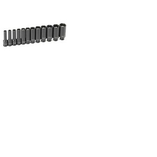 12-Piece 1/4 in. Drive 6-Point Magnetic Deep Impact Socket Set 9712MDG ...