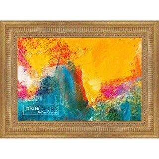 40x30 Traditional Gold Wood Picture Frame - Complete with Frame Grade ...