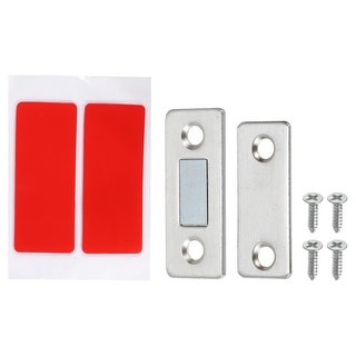 Cabinet Magnetic Catch, 4 Pack Cabinet Door Catch Adhesive Steel - Bed ...