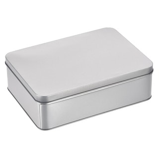 Metal Tin Box, 8.66" x 6.3" x 2.72" Tinplate Containers with Lids ...