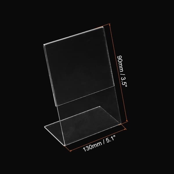 L Shape Price Tags Sign Holder Vertical Stand Pack of 10 - Transparent ...