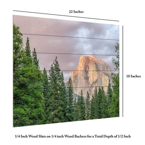Joseph S Giacalone 'Half Dome After Sunset' Wood Slat Art - Multi - Bed ...