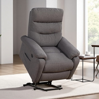 Fabric Lift Chair Recliner, Push-Button Electric Recliner with Plush ...