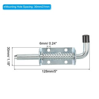 Spring Loaded Latch Pin 5" Iron Security Latch Sliding Barrel Bolt ...