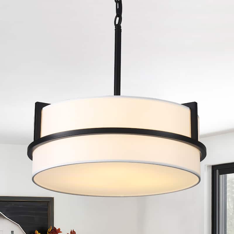 Black Fabric Pendant Lights - Overstock