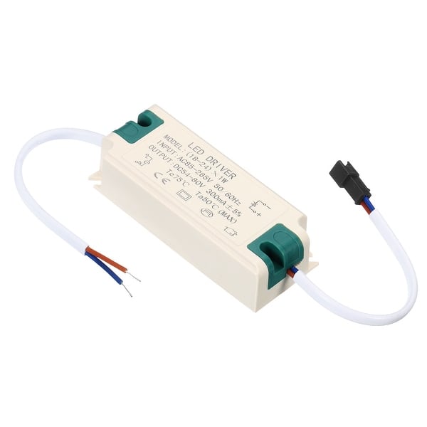 18-24W 300mA LED Driver, AC 85-265V Output 54-80V DC Male Connector ...