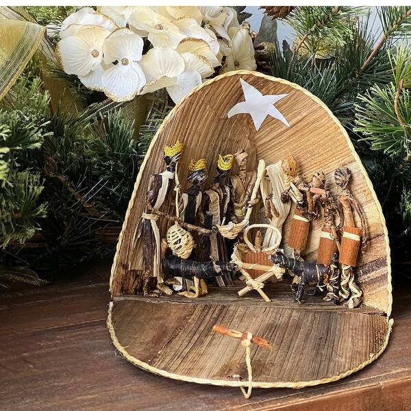 Dome Nativity Set Handmade in Kenya From Banana Fiber - Bed Bath ...
