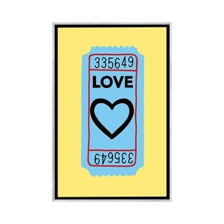 iCanvas "Love Ticket" by Jaymie Metz Framed - Bed Bath & Beyond - 37750789