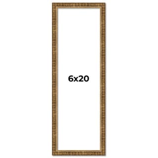 6x20 Frame Gold Kingsley Distressed Solid Wood Picture Frame Width ...