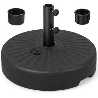 Gymax Patio 19.5'' Fillable Round Umbrella Base Stand Holder - Bed Bath ...