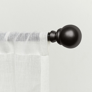 The Curated Nomad Duane Orb 1-inch Curtain Rod and Finial Set - Bed ...